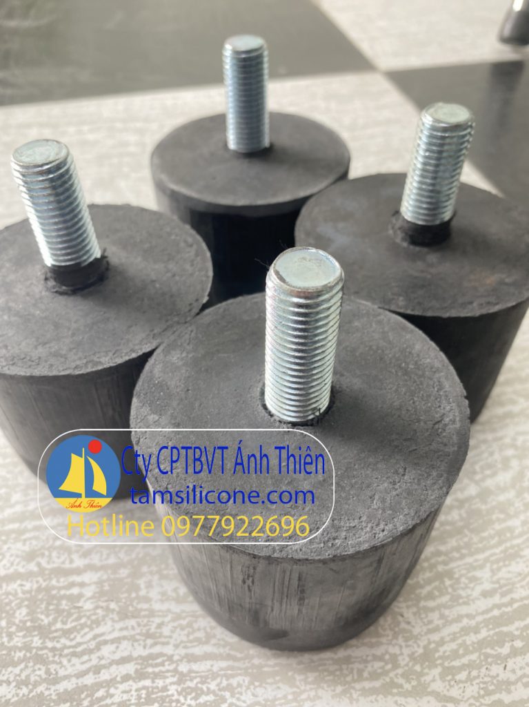 Cục cao su giảm chấn có ốc M16 đường kính D80x cao 70mm