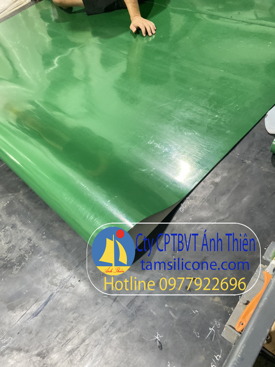 Băng tải PVC xanh trơn độ dày 1mm, 2mm, 3mm,4mm, 5mm.....